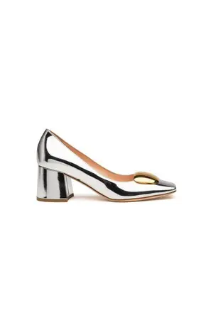 Rupert Sanderson Naxos Chrome Pebble Pump - Silver