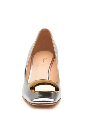 Rupert Sanderson Naxos Chrome Pebble Pump - Silver