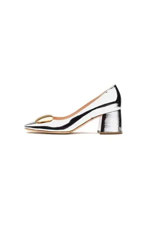 Rupert Sanderson Naxos Chrome Pebble Pump - Silver