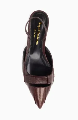 Rupert Sanderson Rapallo Eel Pointed Toe Slingback Shoe