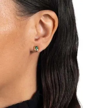 Alexis Bittar Molten Oval Bezel Stud Earring - Gold