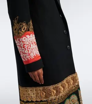 Dries Van Noten Embellished Wool Coat