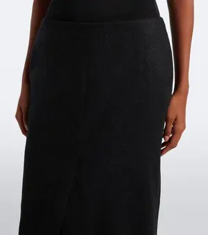 NILI LOTAN Mariha Wool Midi Skirt