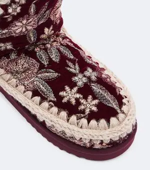 Mou 24 Shearling-lined Velvet Ankle Boots