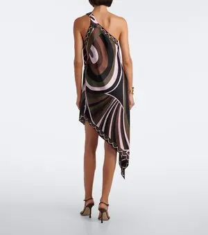 Emilio Pucci Iride One-shoulder Silk Twill Midi Dress
