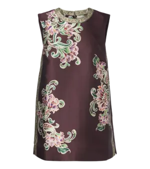 ALEMAIS Alémais Josie Floral Satin Top - Multicoloured