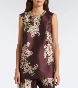 ALEMAIS Alémais Josie Floral Satin Top