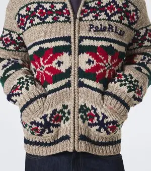 Polo Ralph Lauren Intarsia Wool Zip-up Cardigan