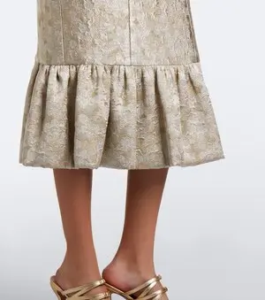 MARKARIAN Ruffled Jacquard Corset Dress