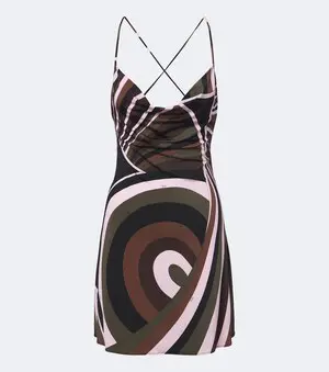 Emilio Pucci Iride Jersey Satin Minidress - Multicoloured