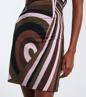 Emilio Pucci Iride Jersey Satin Minidress