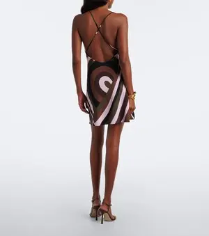 Emilio Pucci Iride Jersey Satin Minidress