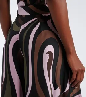 Emilio Pucci Marmo Silk Palazzo Pants