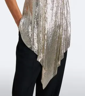 Stella McCartney Asymmetric Open-back Chainmail Top