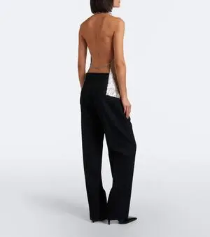 Stella McCartney Asymmetric Open-back Chainmail Top