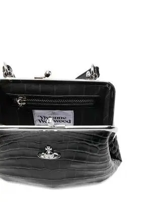 VIVIENNE WESTWOOD Crocodile-effect Granny Frame Purse With Chain