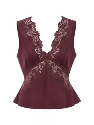 Rixo Emmie Lace-trim Top