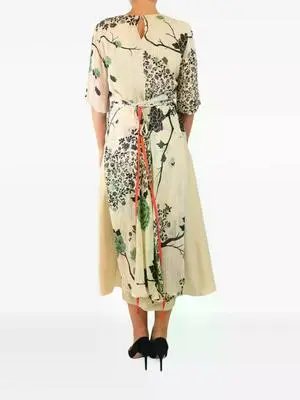 Victoria Beckham Floral-print Midi Dress