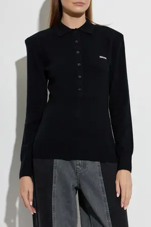 ROTATE BY BIRGER CHRISTENSEN Long-sleeved Wool Polo