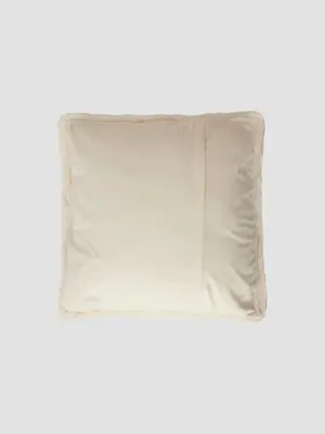 Gorski Faux-fur Quilted Throw Pillow - Ivory