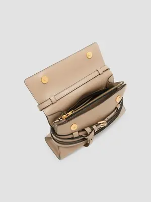 Moschino Tie Me Leather Crossbody Bag