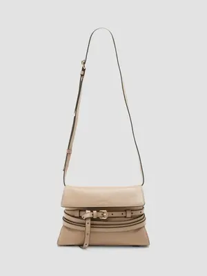 Moschino Tie Me Leather Crossbody Bag