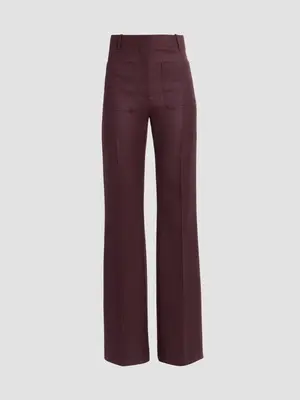 Victoria Beckham Alina Wide-leg High-rise Wool Trousers