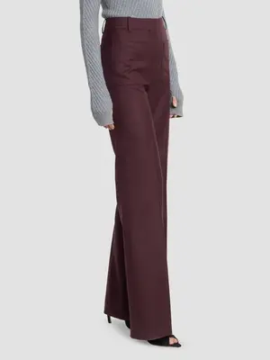 Victoria Beckham Alina Wide-leg High-rise Wool Trousers