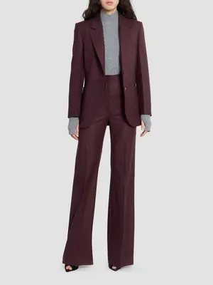 Victoria Beckham Alina Wide-leg High-rise Wool Trousers
