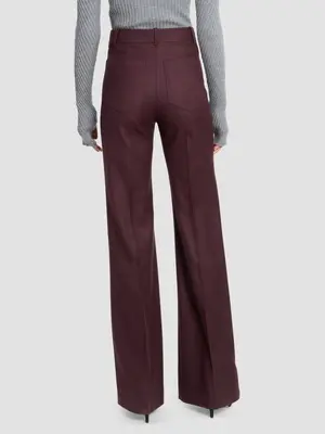 Victoria Beckham Alina Wide-leg High-rise Wool Trousers