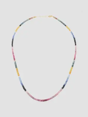 Jia Jia Light Rainbow 14k Yellow Gold & Sapphire Beaded Necklace