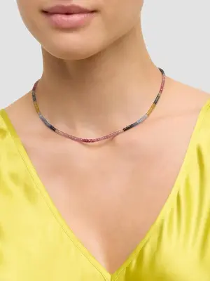 Jia Jia Light Rainbow 14k Yellow Gold & Sapphire Beaded Necklace