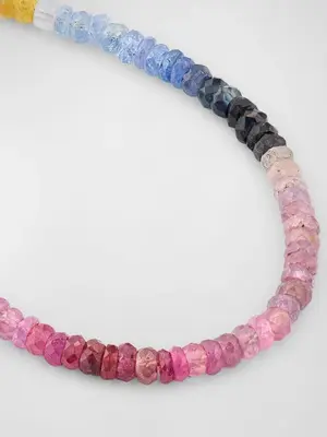 Jia Jia Light Rainbow 14k Yellow Gold & Sapphire Beaded Necklace