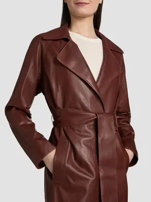 ARMA Yava Leather Belted Coat