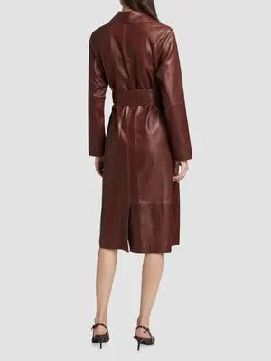 ARMA Yava Leather Belted Coat