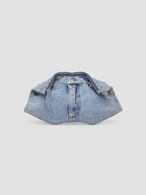Alexander McQueen Manta Denim Clutch - Navy