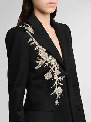 Alexander McQueen Embellished Single-breasted Jacket