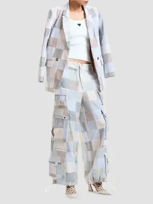 Cynthia Rowley Millie Seersucker Single-breasted Blazer