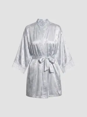 In Bloom Shane Wrap Robe - Silver