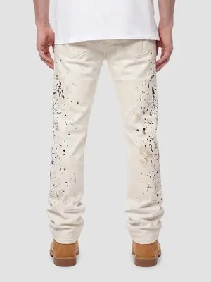 PURPLE BRAND Paint Splatter-effect Straight-leg Jeans