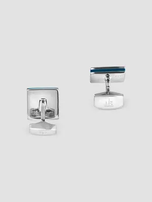 Tateossian Rt Quadrato Rhodium-plated & Swarovski Crystal Cufflinks