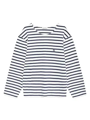 ANINE BING Newton Stripe Relaxed-fit T-shirt - Multi