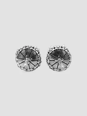 Stephen Dweck Sterling & Pearl Stud Earrings