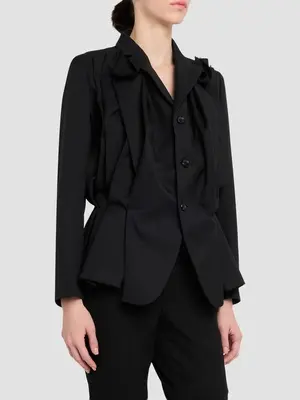 Comme Des Garçons Satin Three-button Jacket