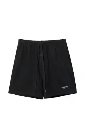 Fear Of God Essentials Fw26 Classic Heavy-jersey Shorts - Black