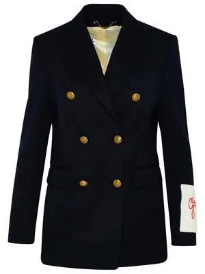 GOLDEN GOOSE Blazer Logo Manica - Blue