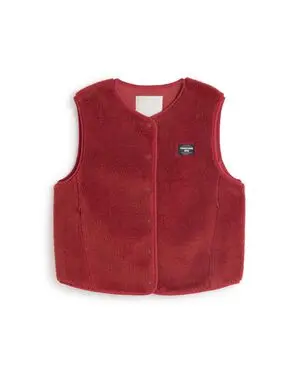 THINKING MU Jay Sheepskin Vest - Red