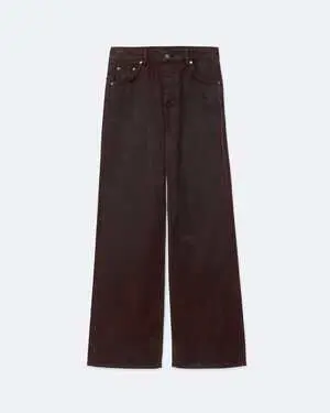 ALLSAINTS Lou Flocked Denim High-rise Relaxed-fit Jeans