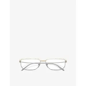 Prada Pr D64s Rectangle-frame Metal Optical Glasses