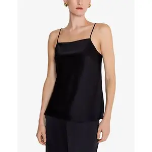 JOSEPH Cloe Square-neck Silk Top